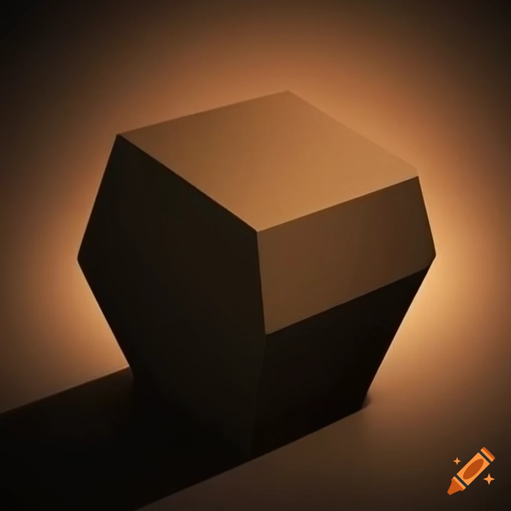 Square cube with shadow on Craiyon
