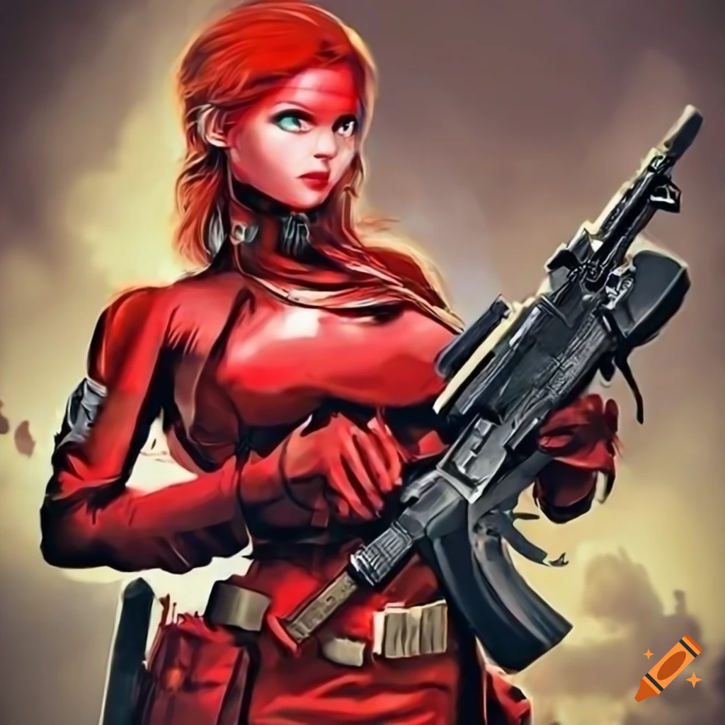 Red soldier girl