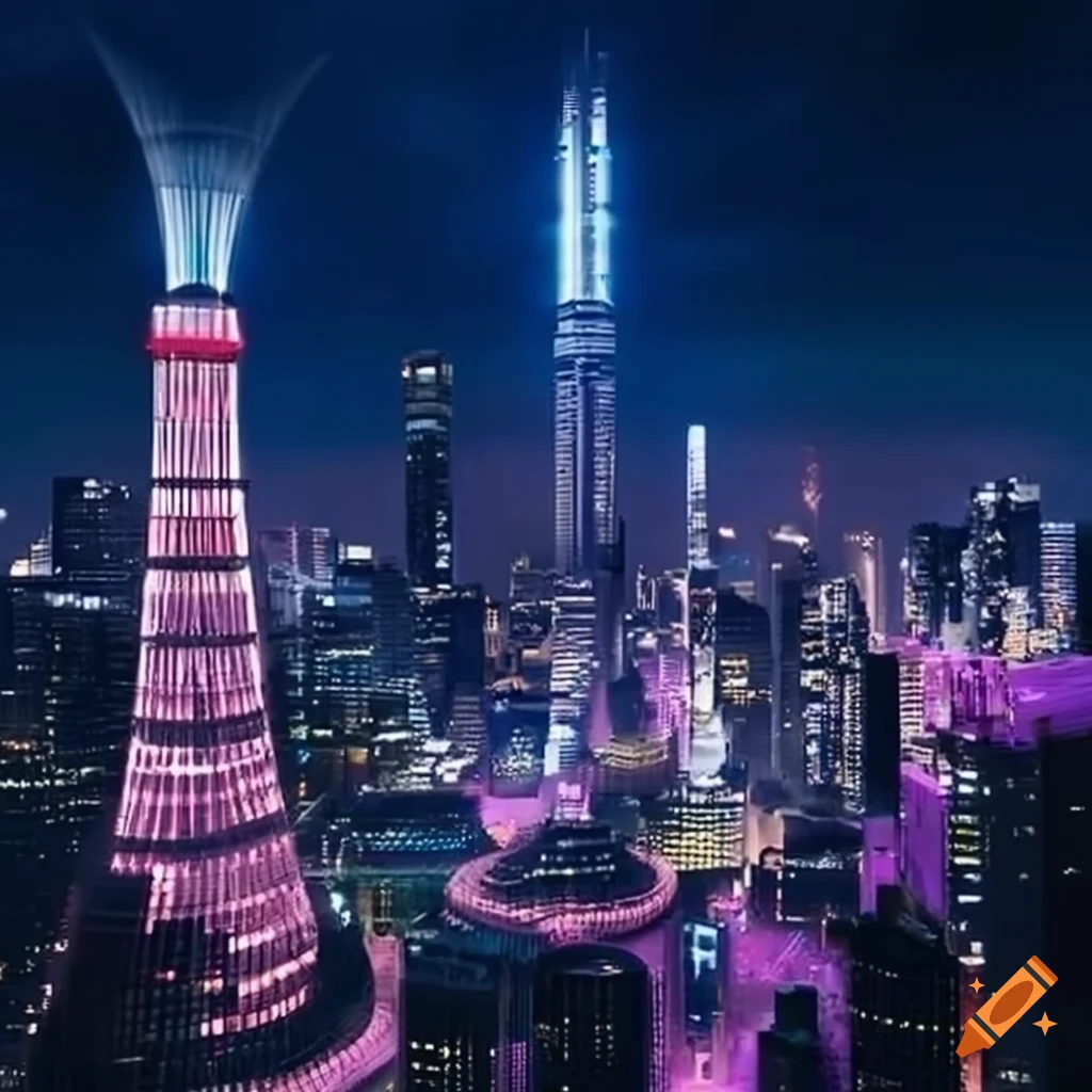 Futuristic metropolis embracing elements of tokyo and singapore on Craiyon