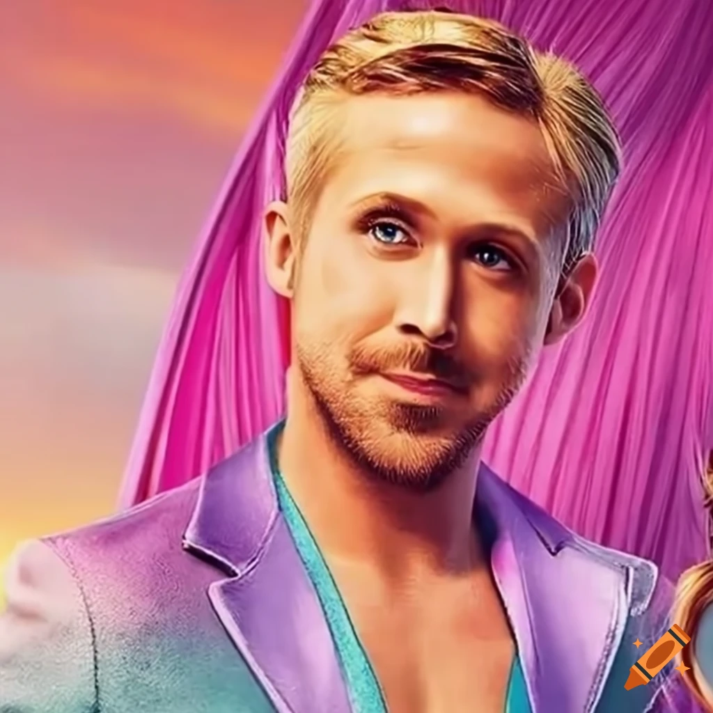 Escenarios de la nueva pelicula de barbie 2023 con ryan gosling on Craiyon
