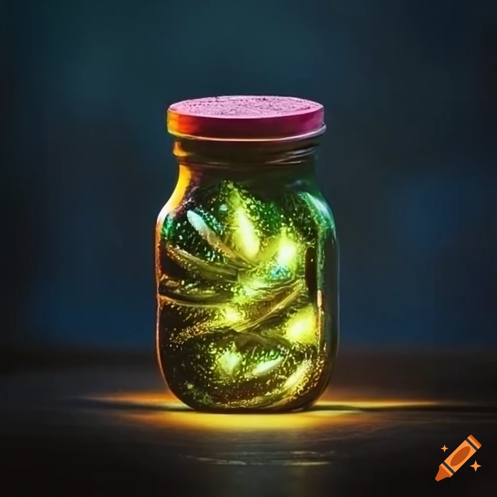 Real Fireflies In A Jar
