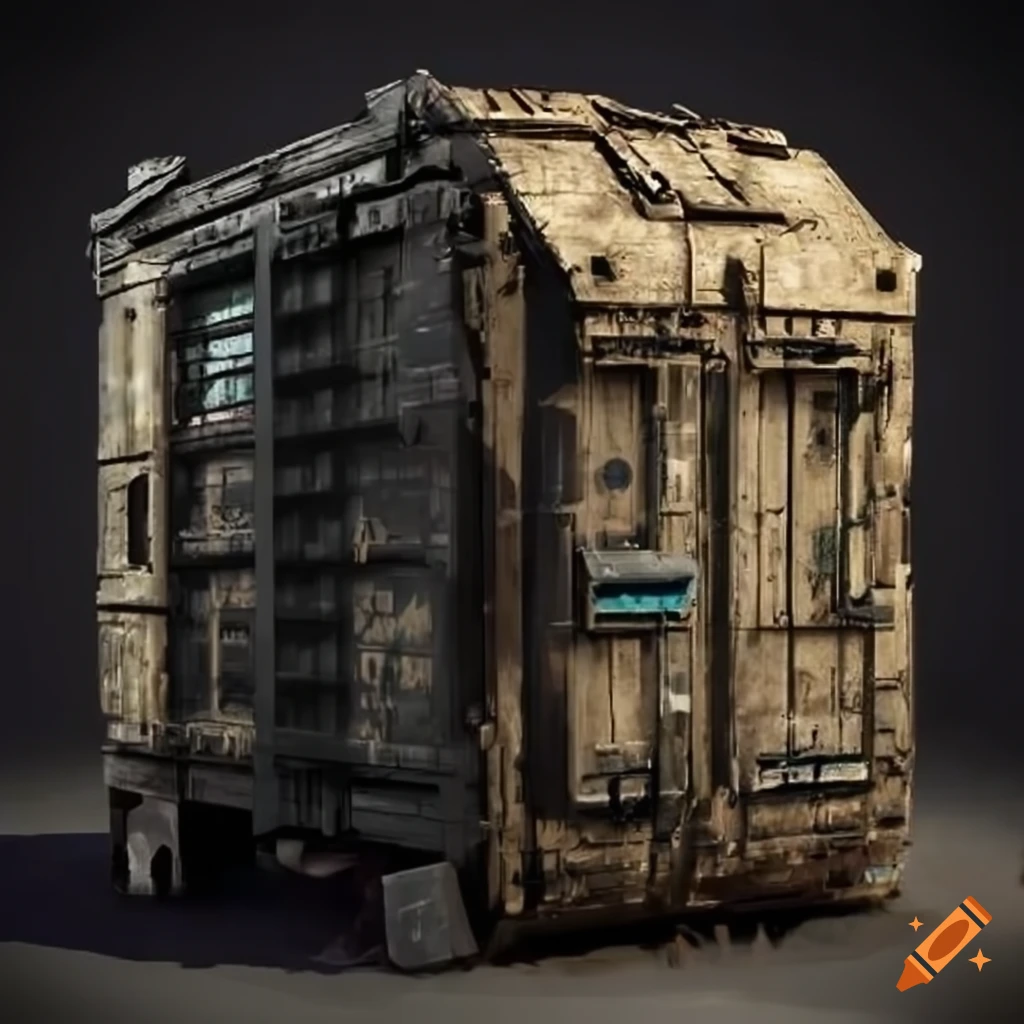 Futuristic post apocalyptic container