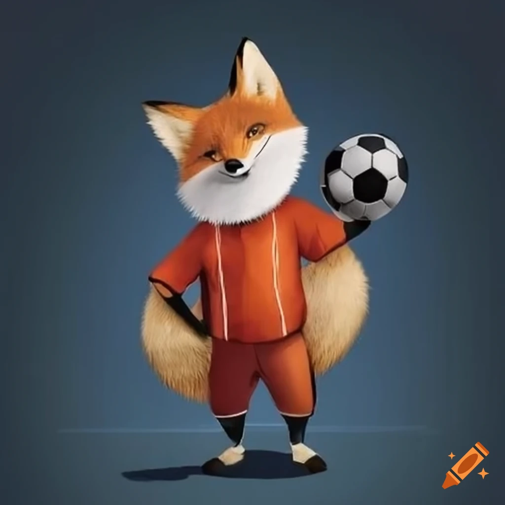 Soccer fox wearing soccer shirt on Craiyon