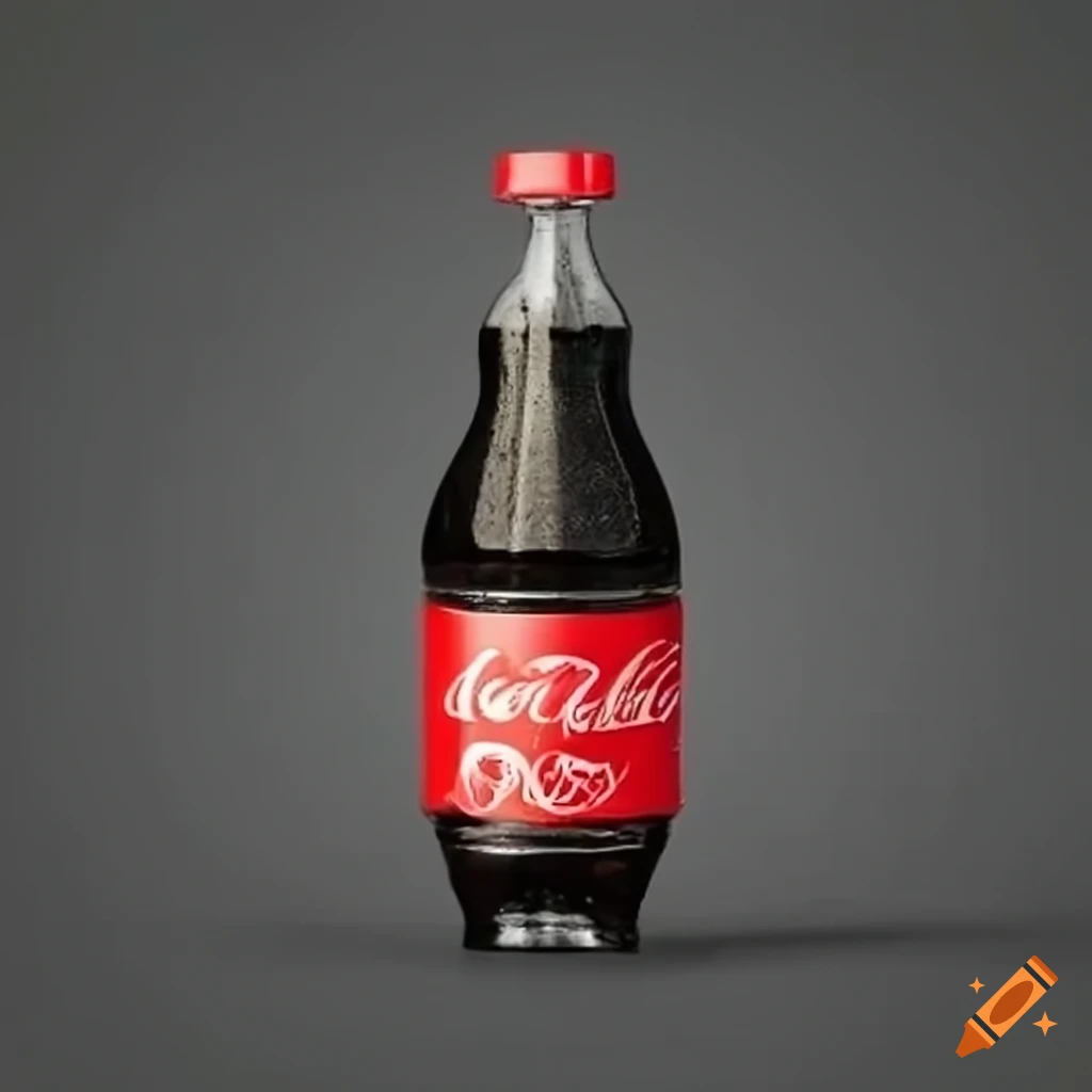 Coca cola on a black table on Craiyon