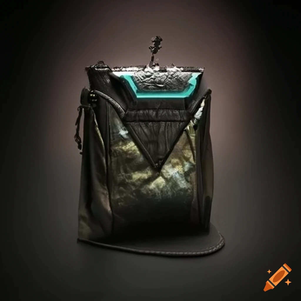 Futuristic post apocalyptic small foil ziplock pouch on Craiyon