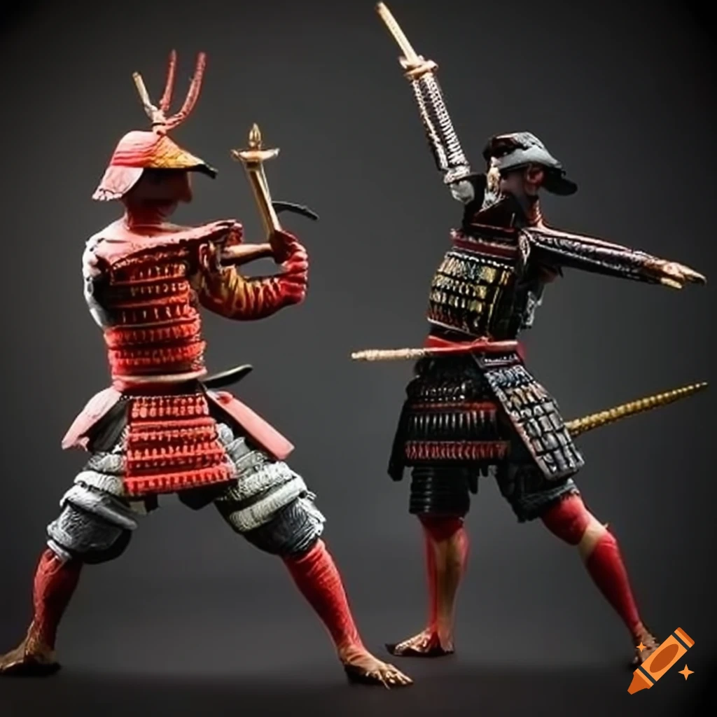 Japanese samurai fighting aliens on Craiyon