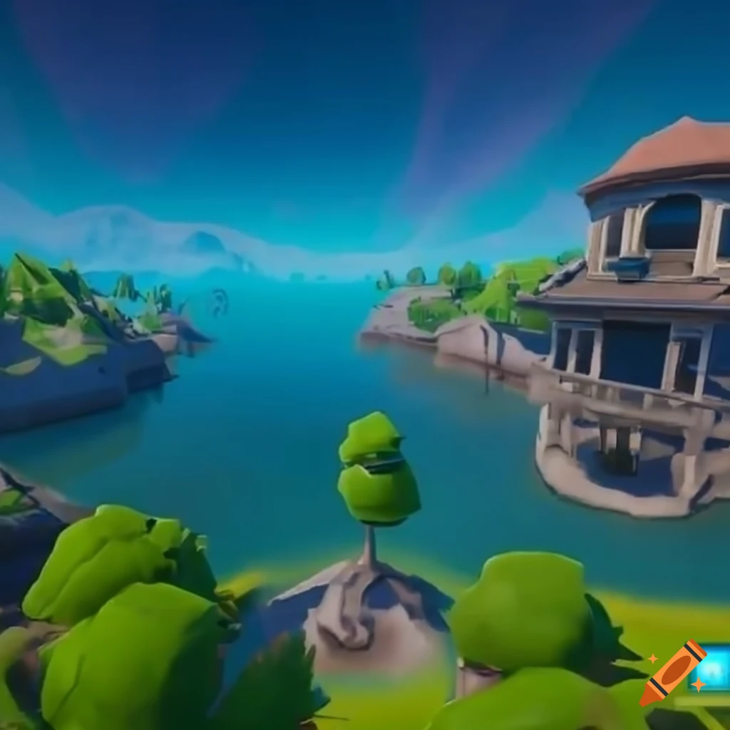 Fortnite minimap island on Craiyon