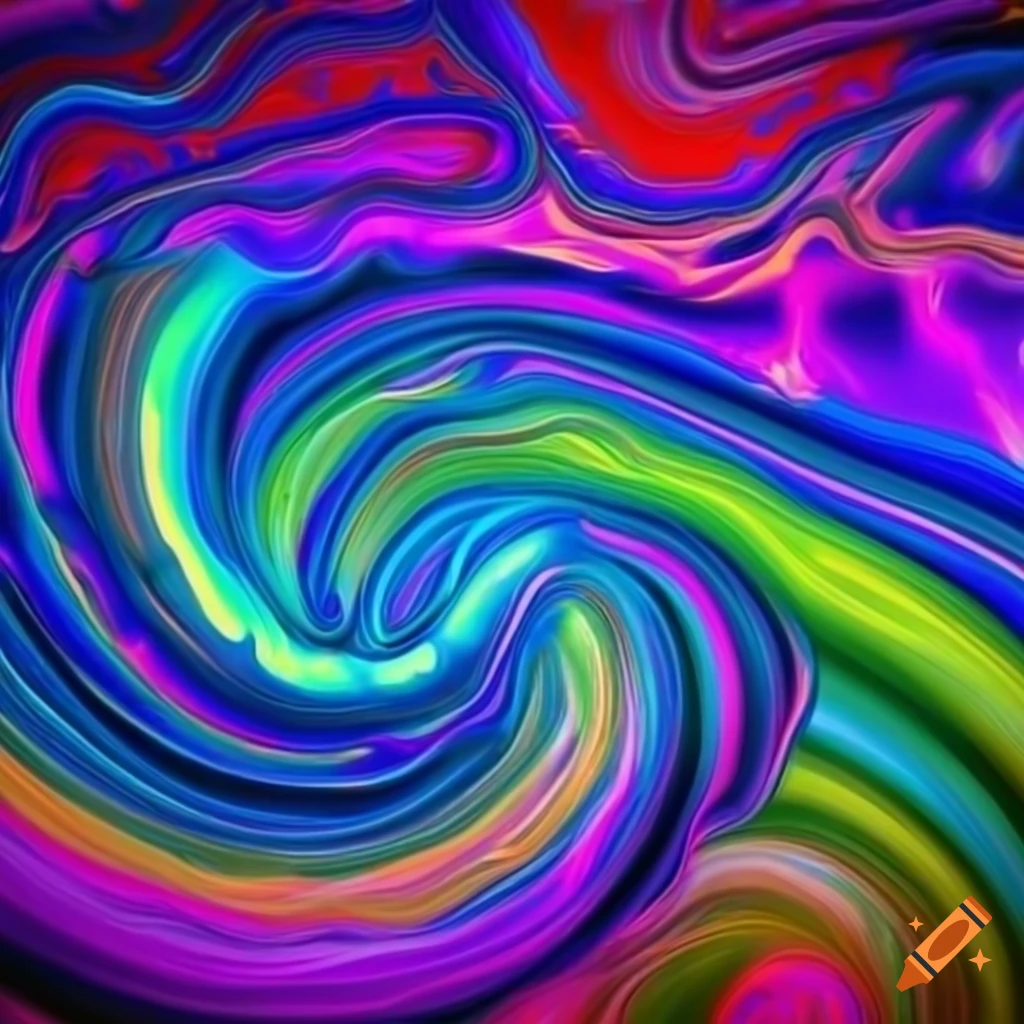 Psychedelic, triipy, wavy background, flowing, colorful on Craiyon