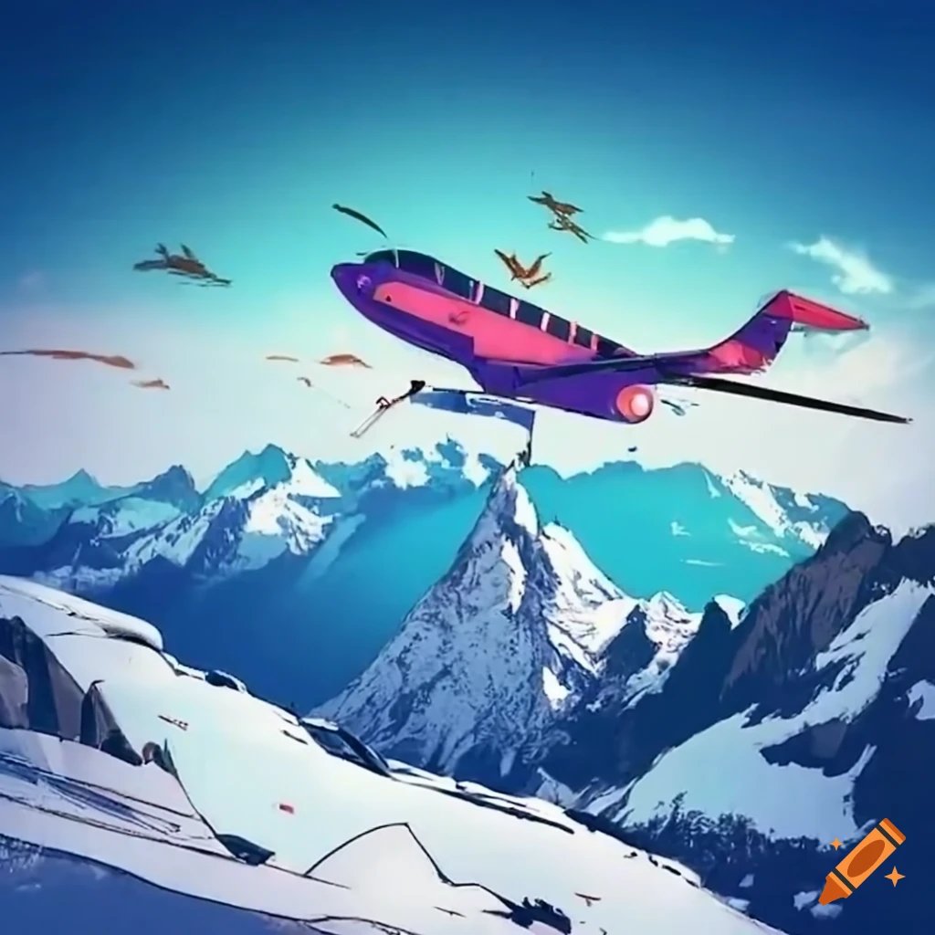 A plane in the french alps