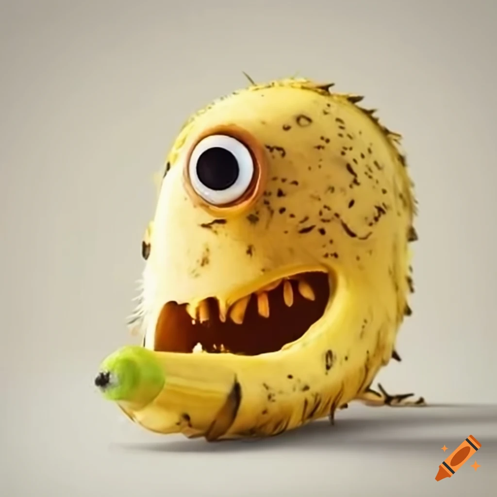 Hairy banana monster on Craiyon