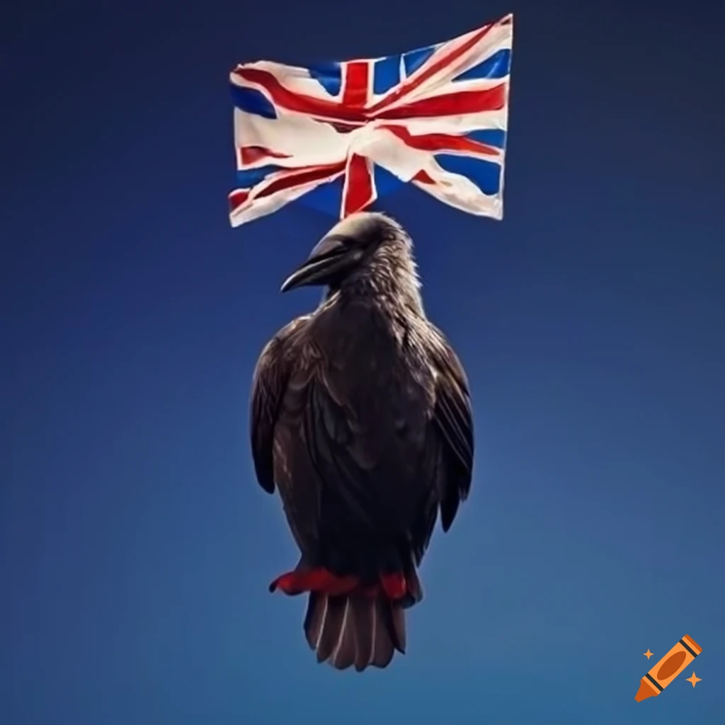 Crow british flag on Craiyon
