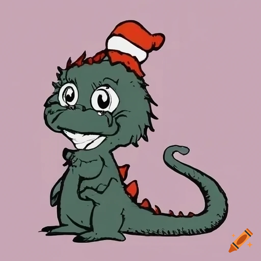 CUTE BABY GODZILLA DR SEUSS on Craiyon