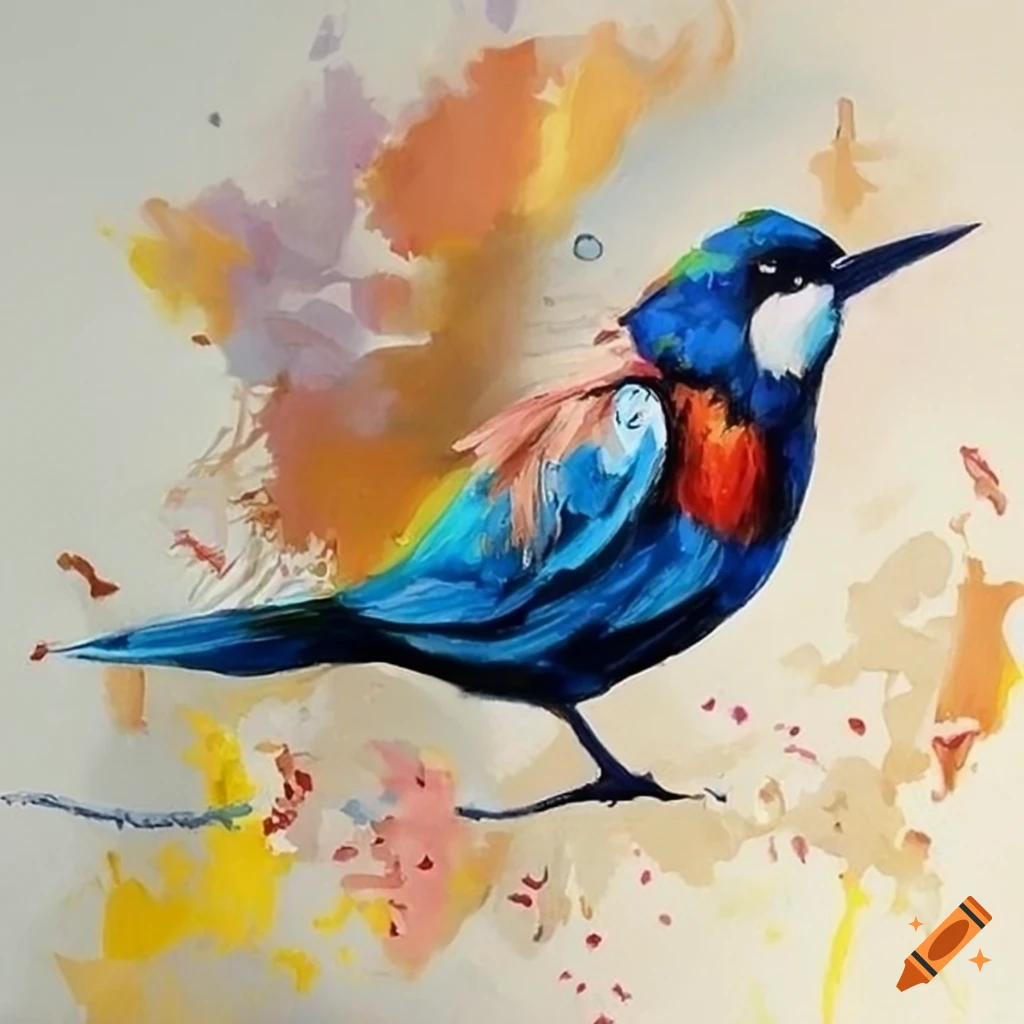 Bird painting on Craiyon