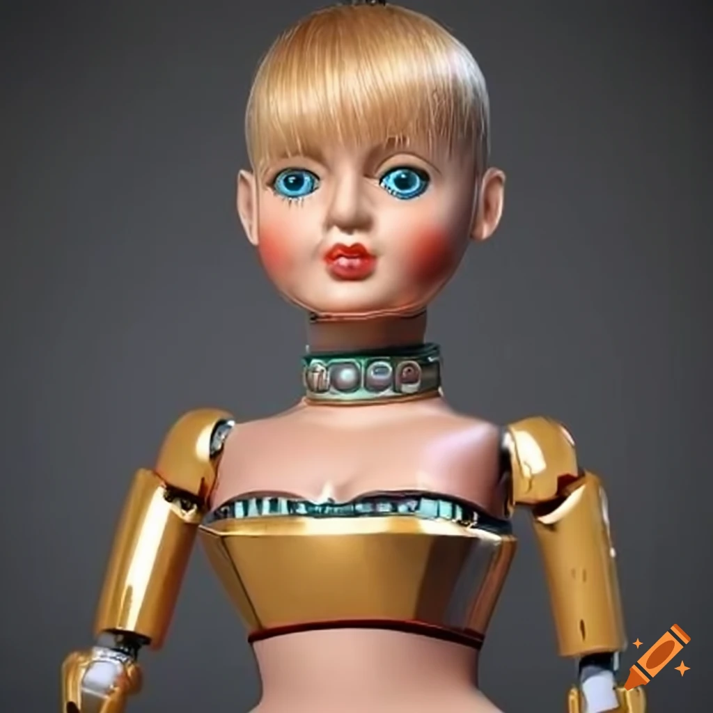 Victoria has a robotic body, with doll-like articulation points and a ...