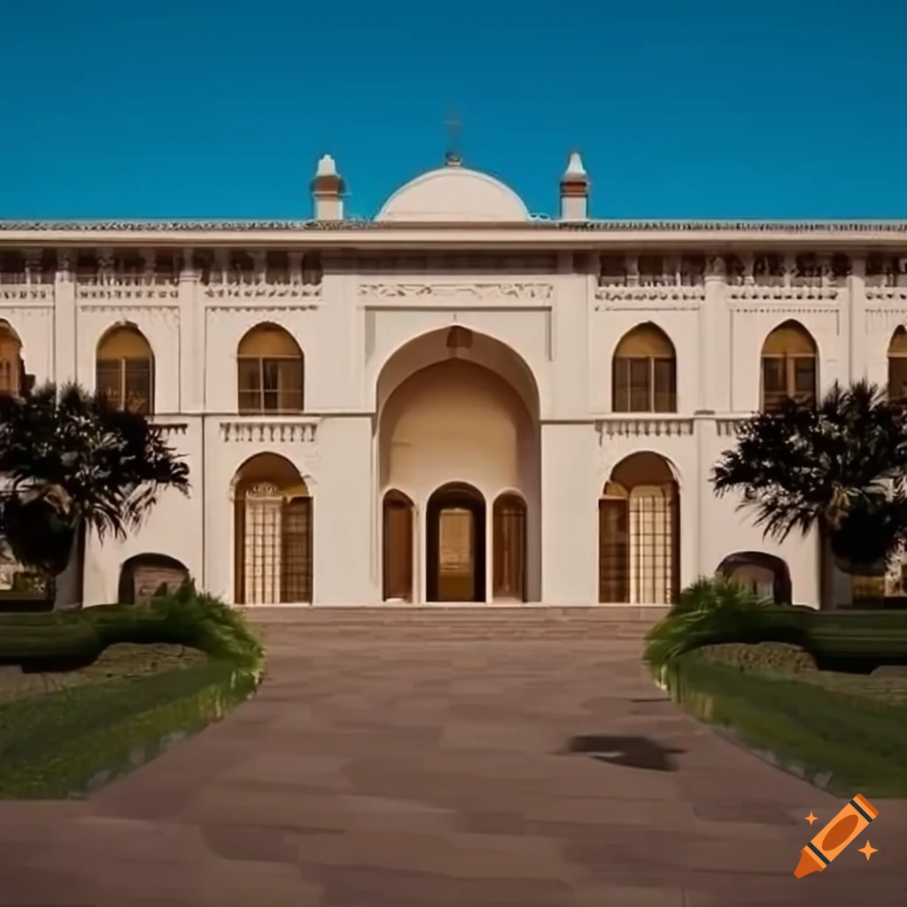 The White House in Mediterranean architectural style mahal full front ...