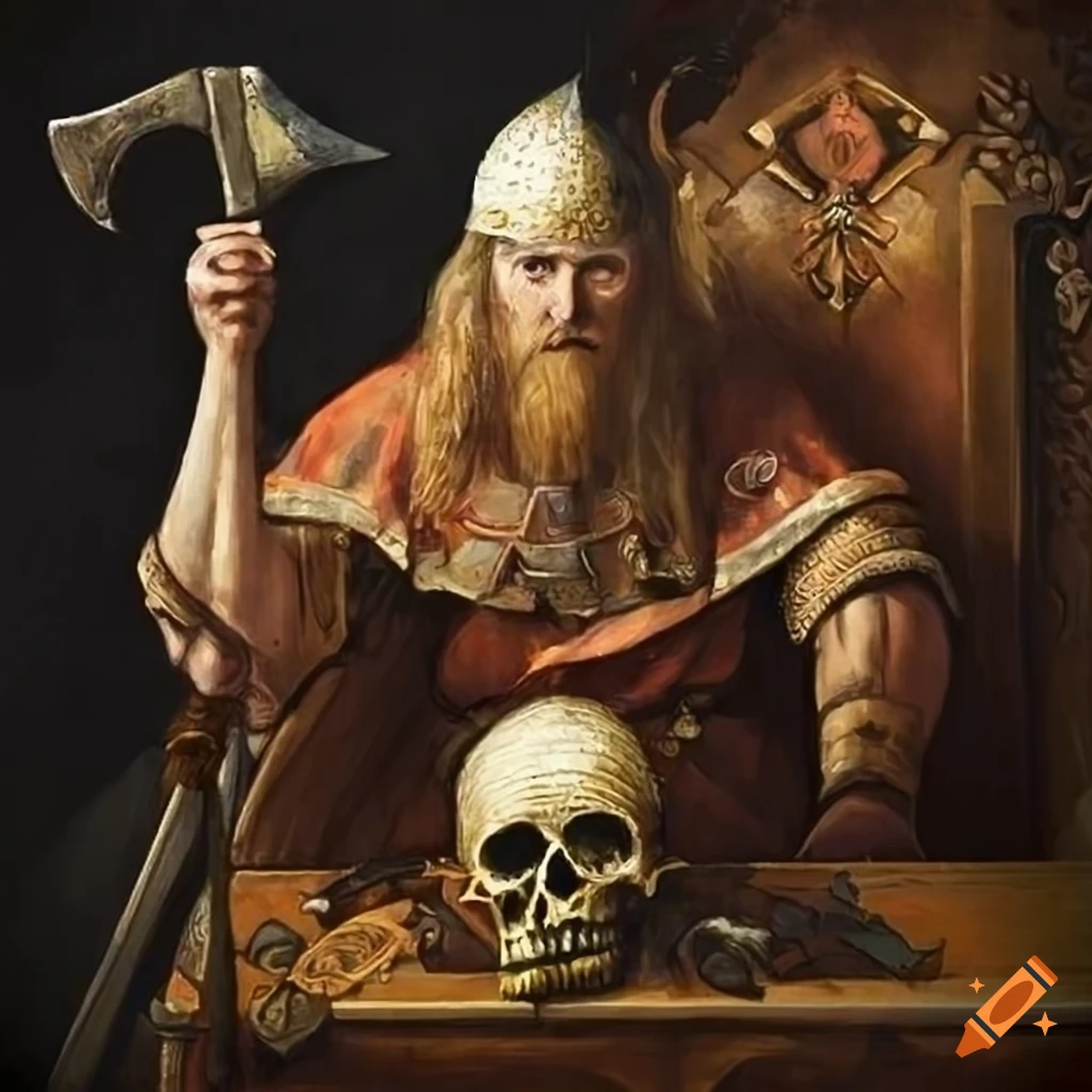 King On His Throne Painting