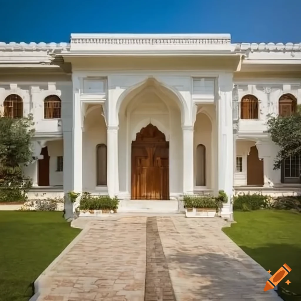 The white house in mediterranean architectural style mahal full front ...