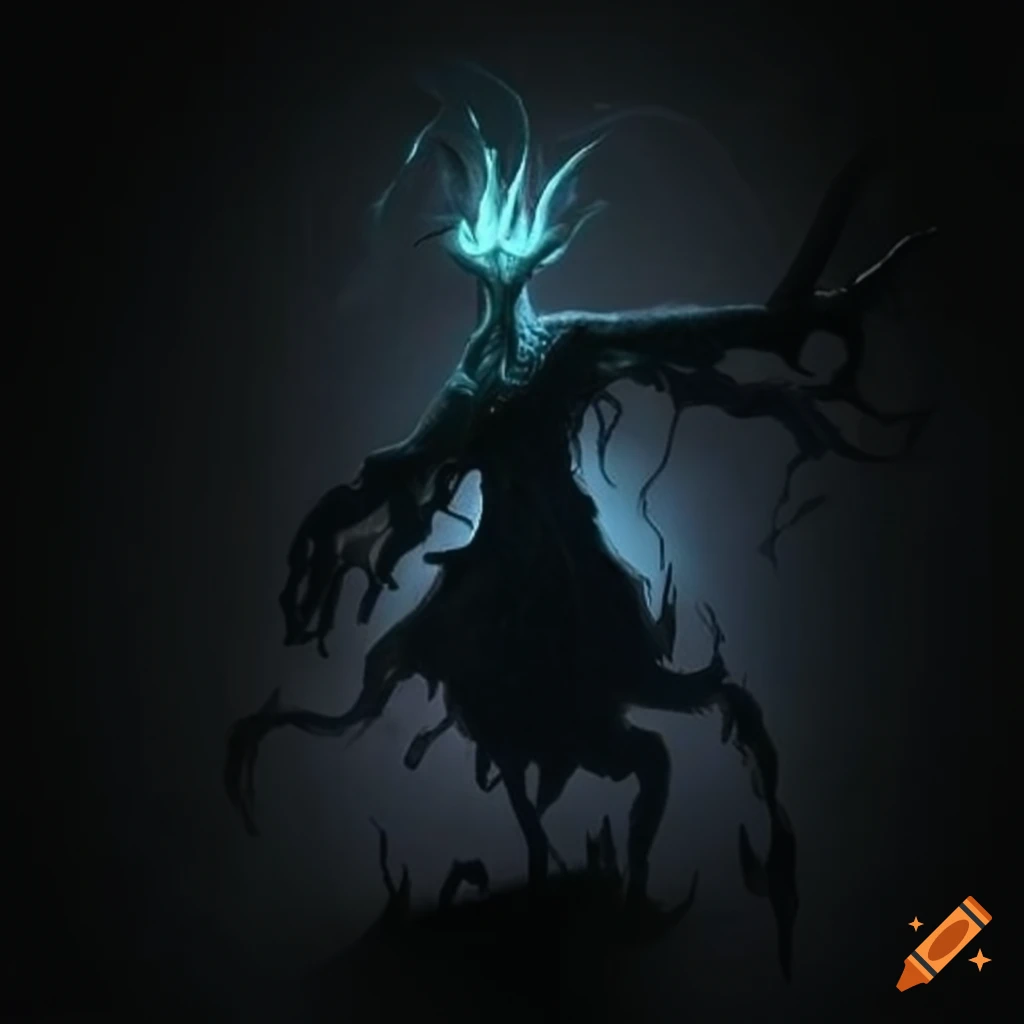 Living shadow, wispy darkness, fantasy monster, small on Craiyon