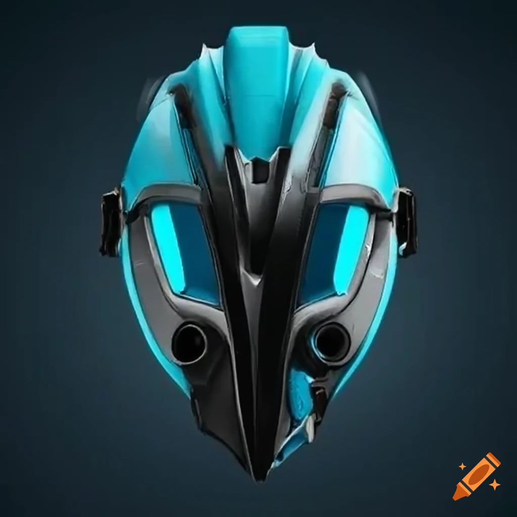 Futuristic high-tech macaw helmet
