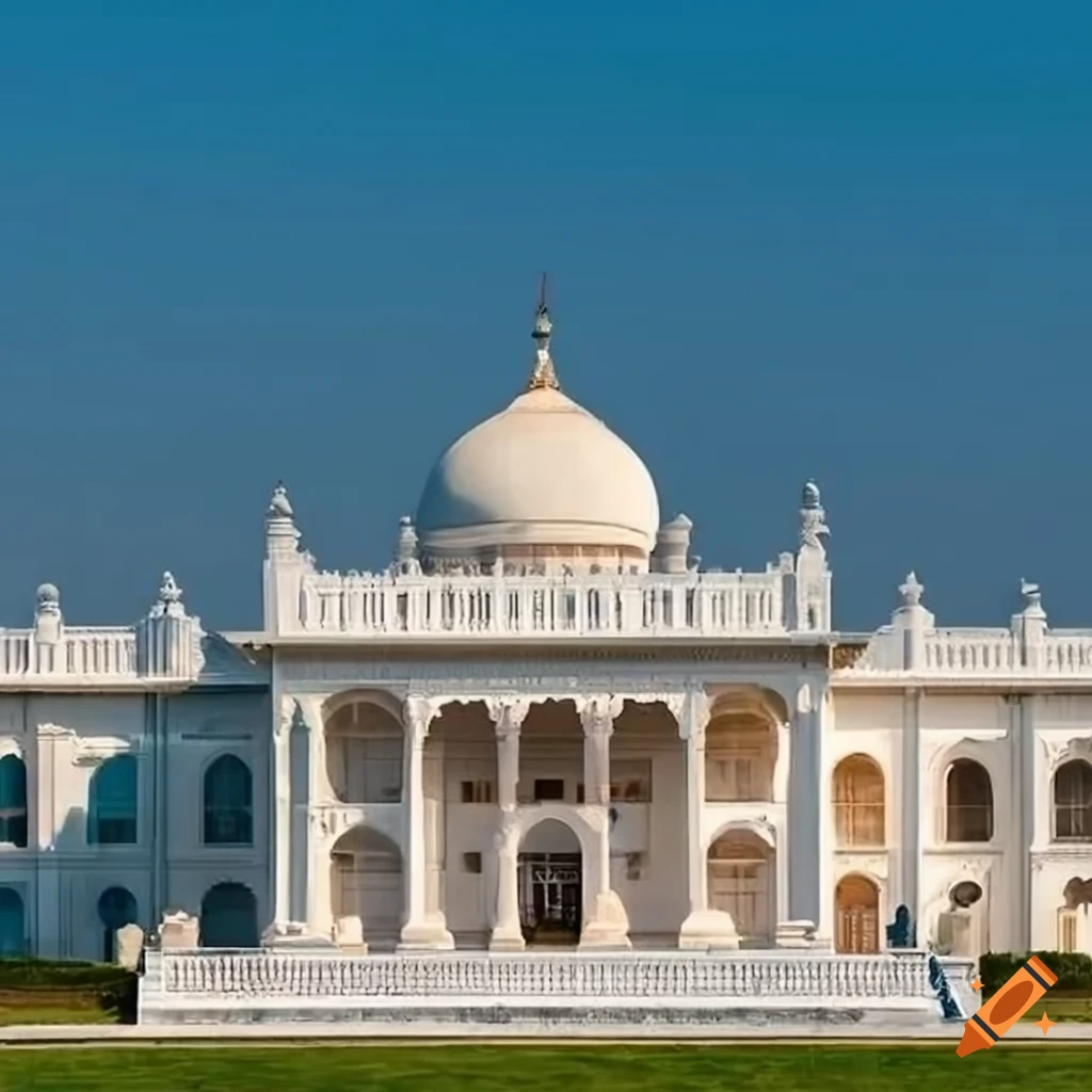 The white house in mediterranean architectural style mahal full front ...