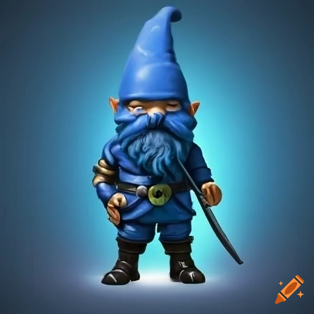 Blue ninja gnome on Craiyon