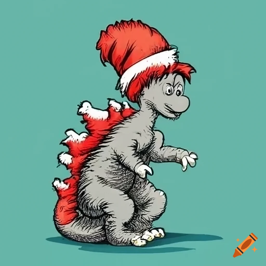 CUTE BABY GODZILLA DR SEUSS on Craiyon