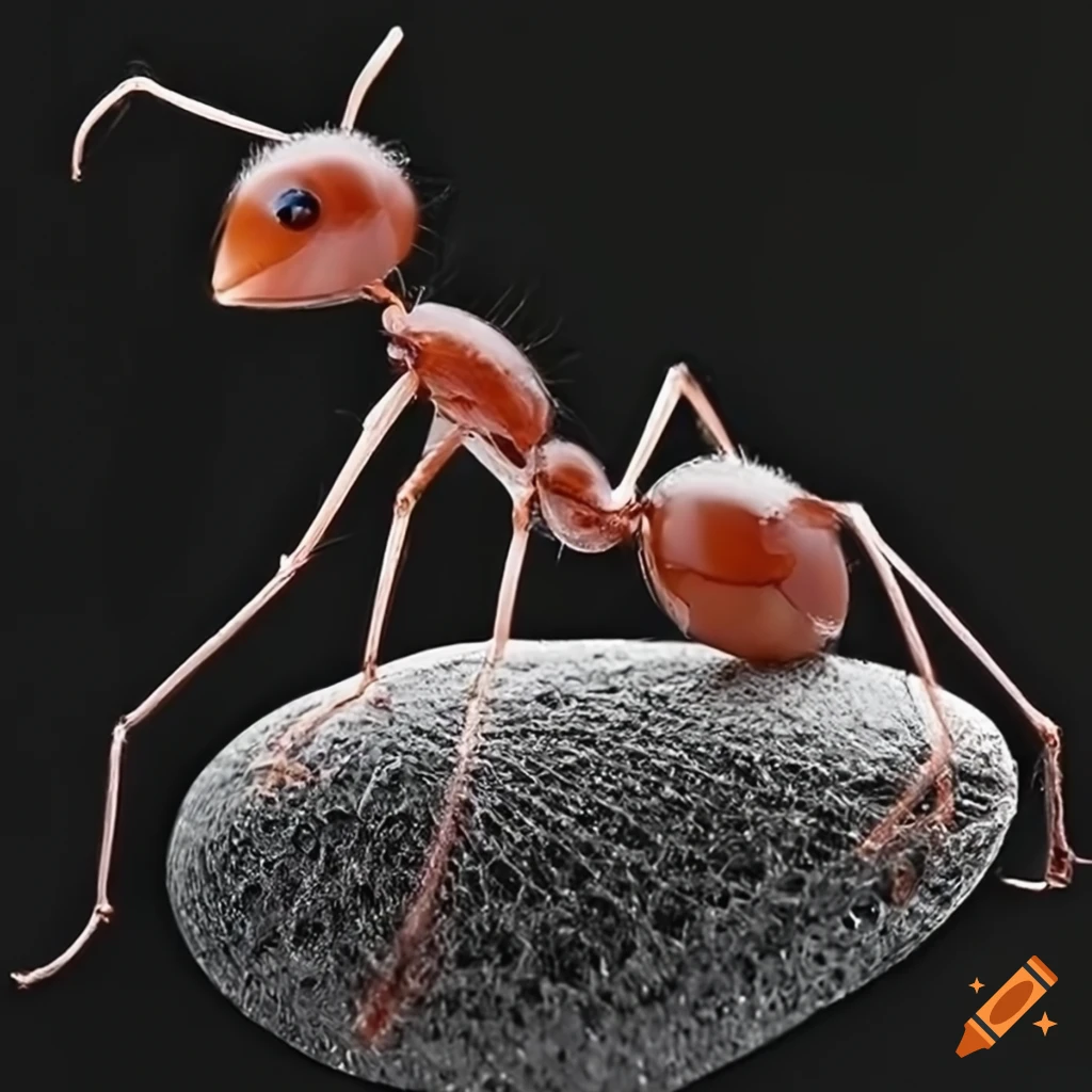 Ant made of glass microsoft photo on Craiyon