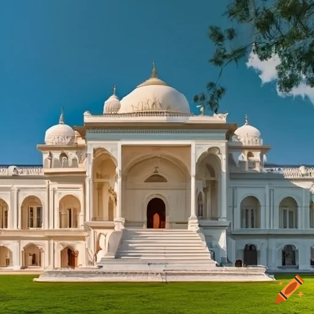 The white house in mediterranean architectural style mahal full front ...