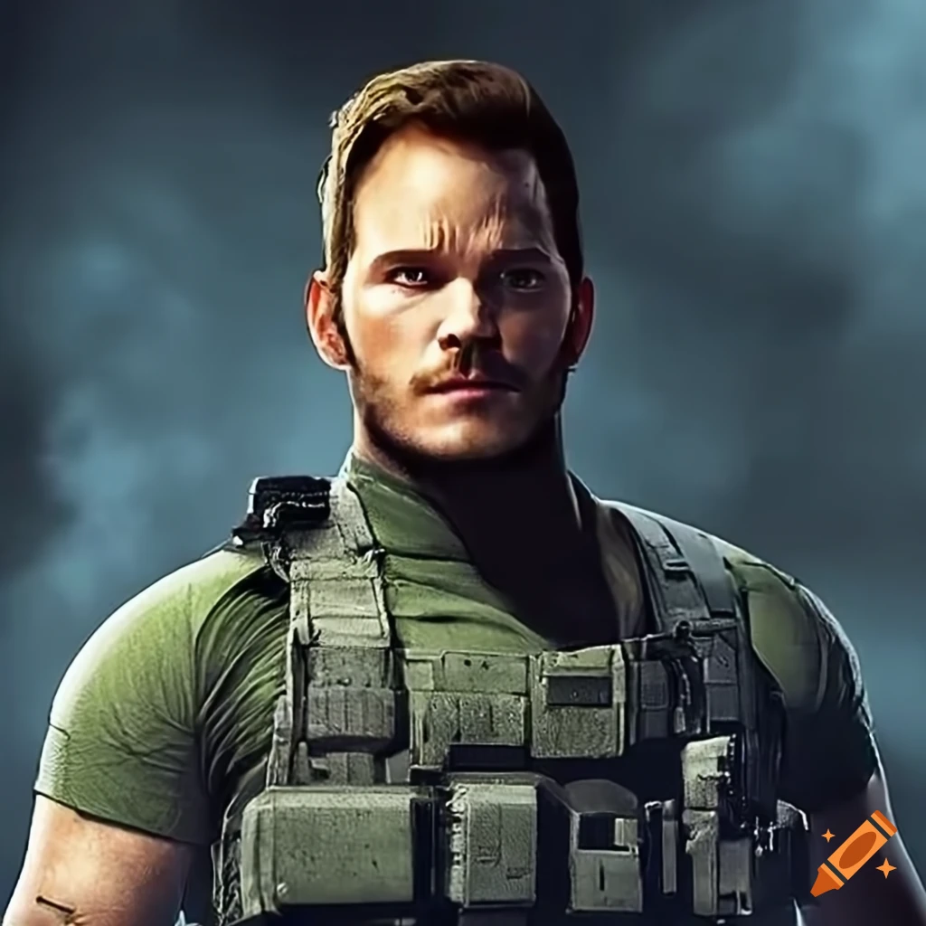 Chris pratt as chris redfield from resident evil on Craiyon