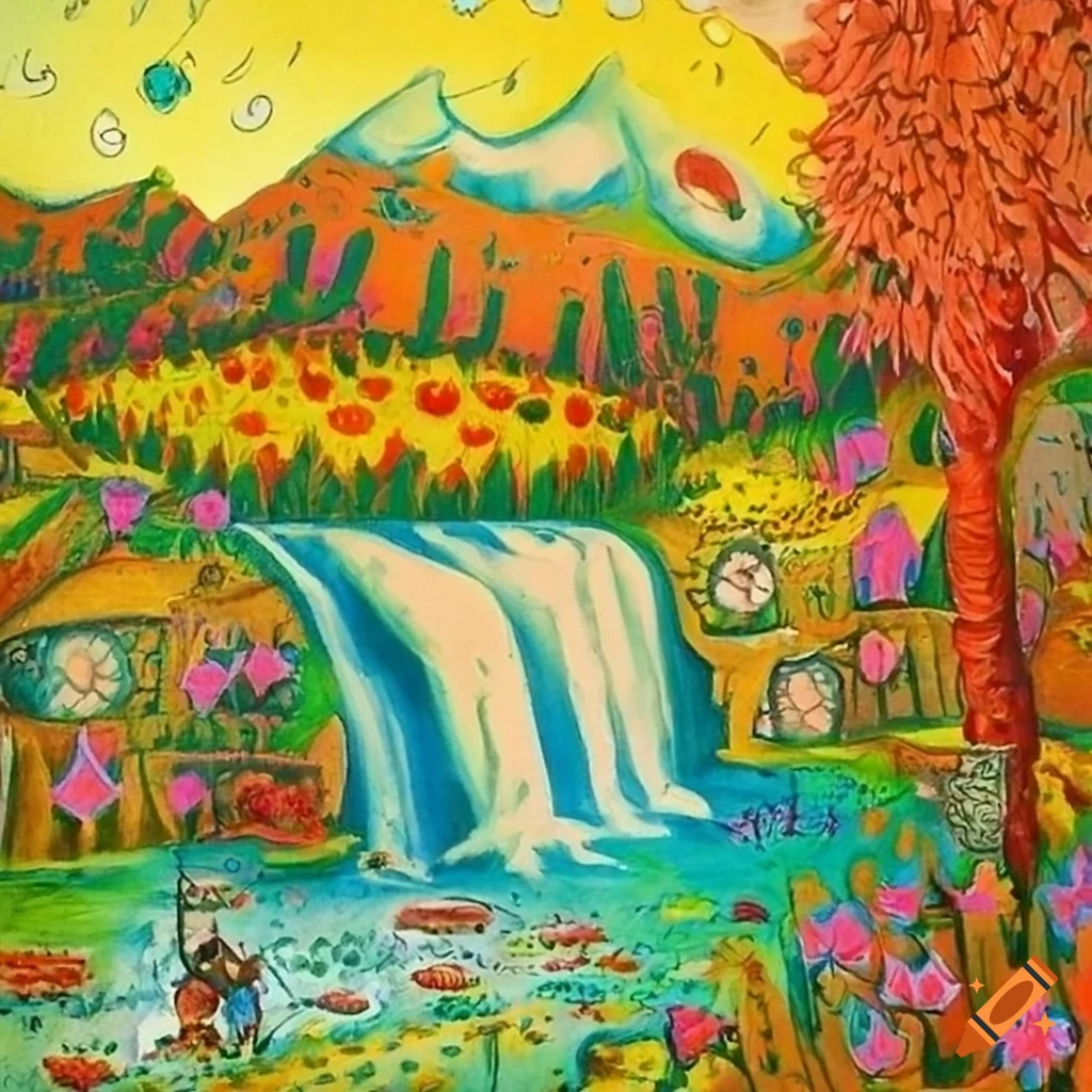 Outsider art alice simpson in wonderland paysage