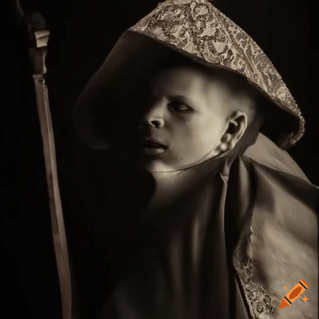 A master arkan dressed with a pointed hat and equipped with a cape ...