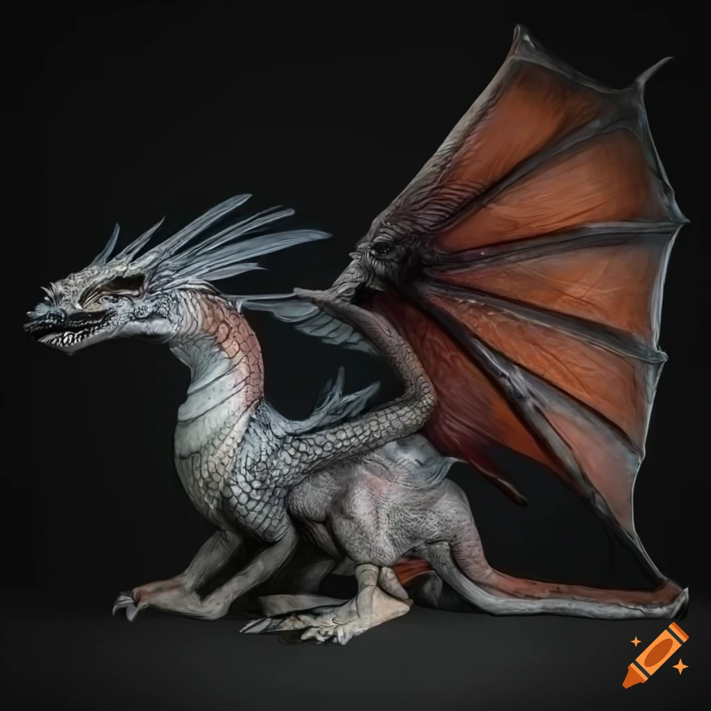A mythological winged dragon-like creature with a mixture of features ...