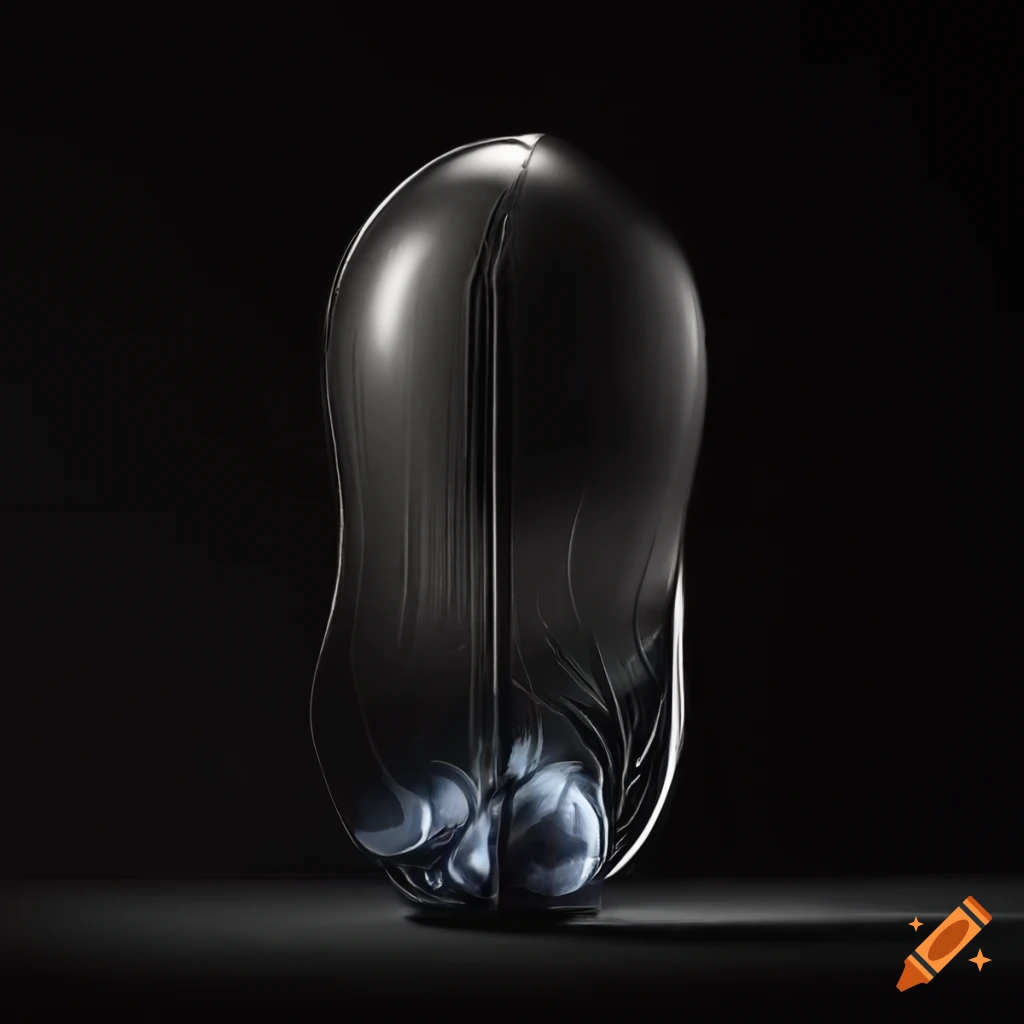Plant spaceship black sleek shiny infinite vice