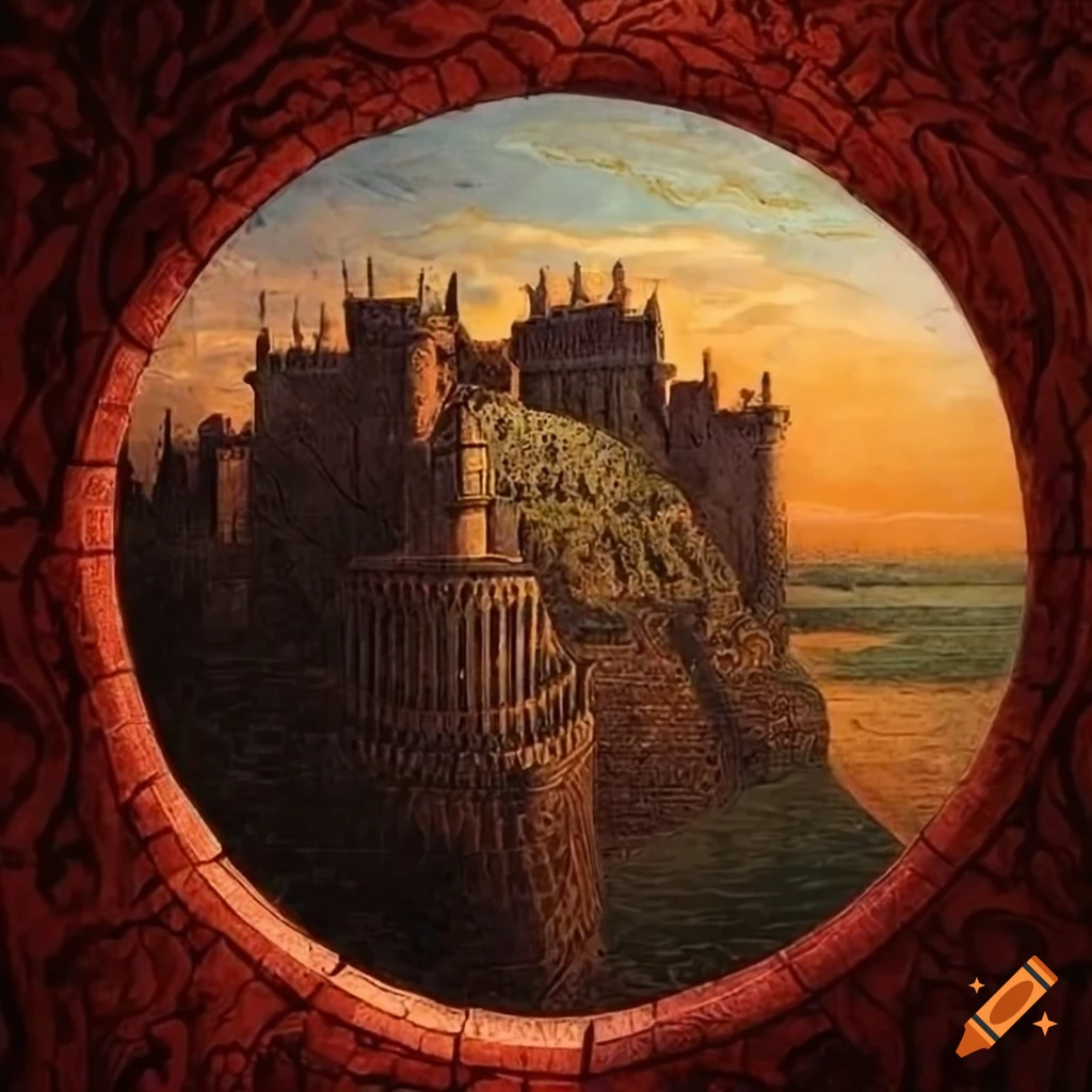 Mosaic anamorphic_view_room_castle_from_above__fat_man_in_spacesuit ...