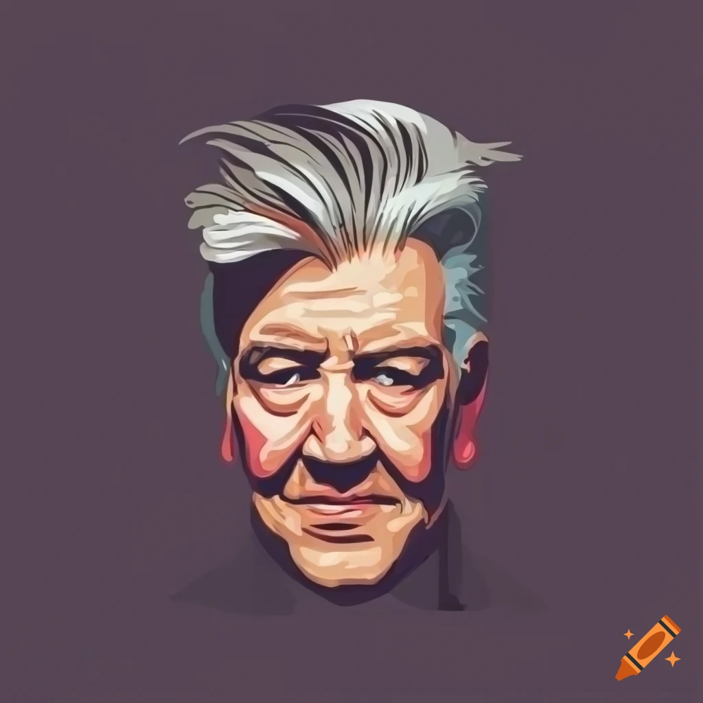 David lynch t-shirt design vector on Craiyon