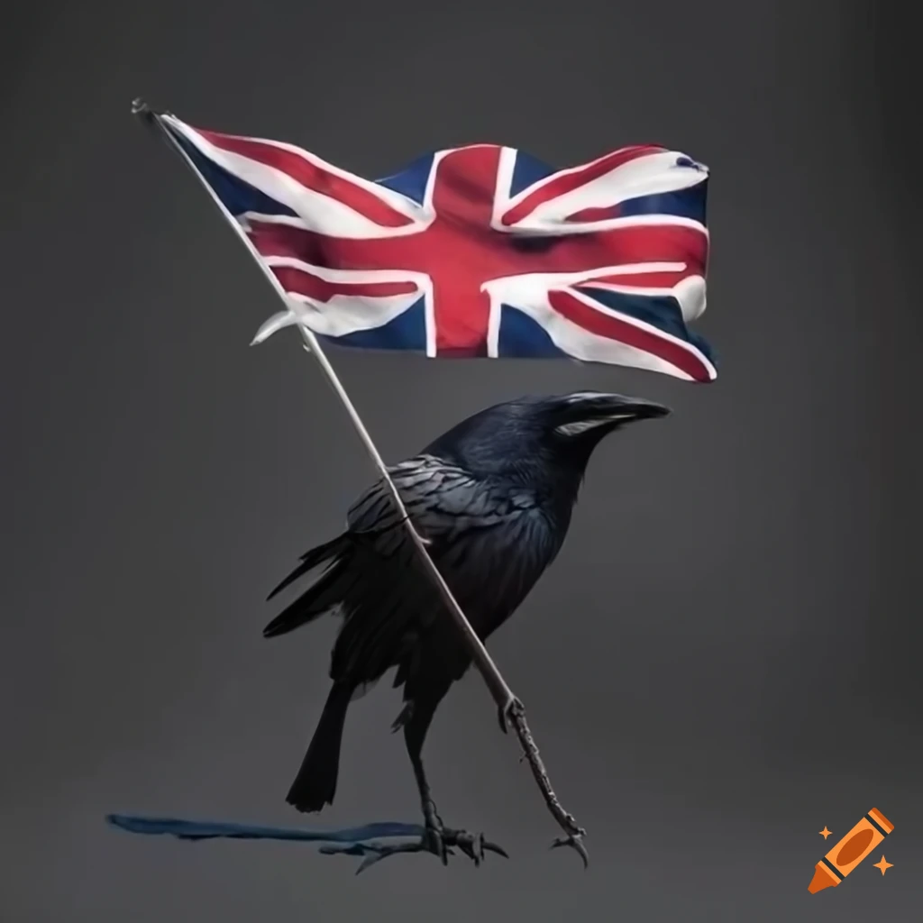 Crow british flag on Craiyon
