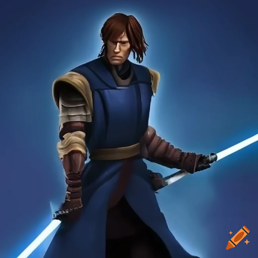 Obi wan kenobi fusion trevor belmont as blue templar armor monk with ...
