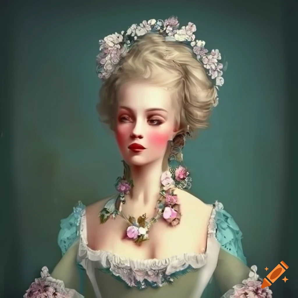 Graphics, vintage, illustration, rose, style, lace, blossom, dress, 3d ...