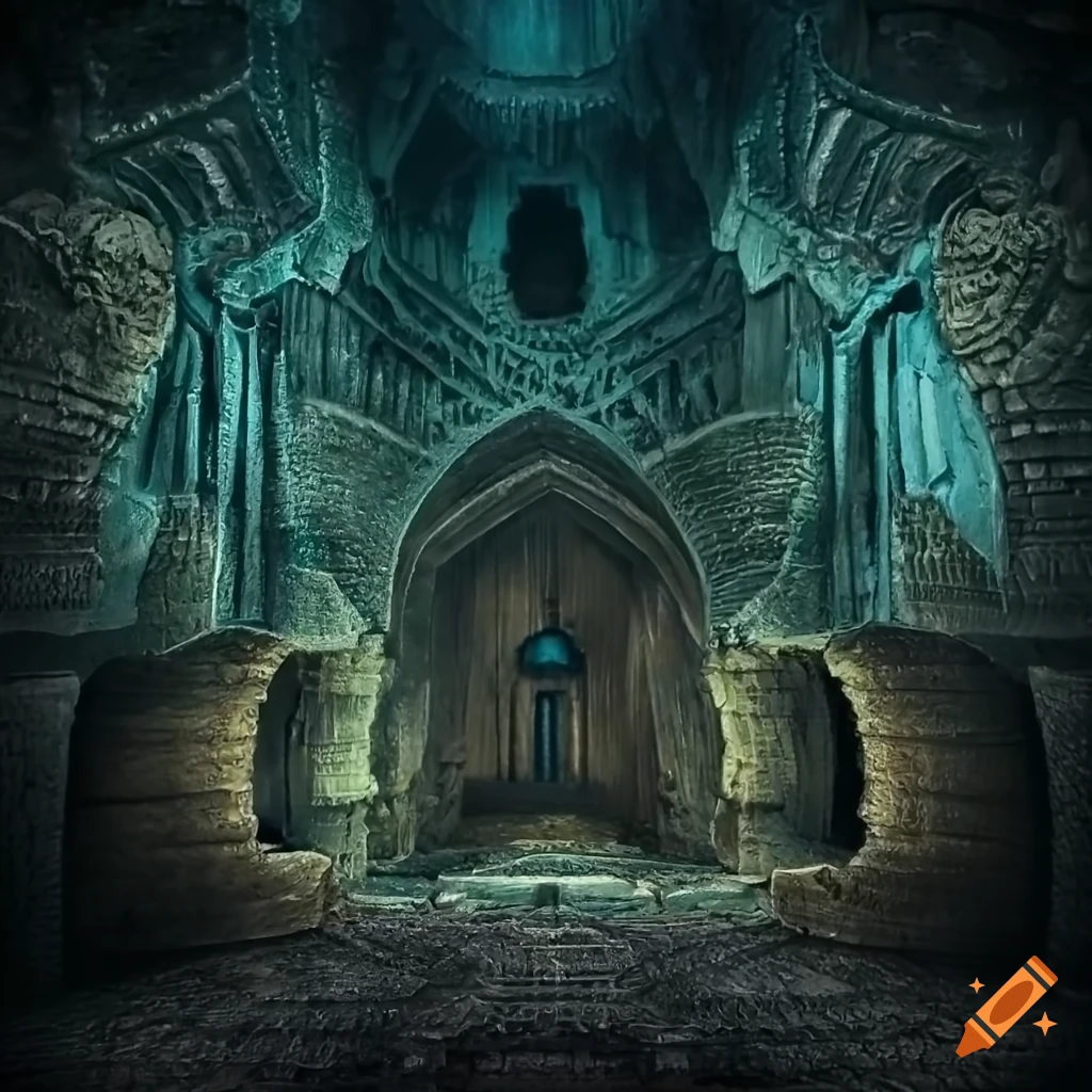 An intricately designed dwarven stone city, fantasy, highly detailed on ...