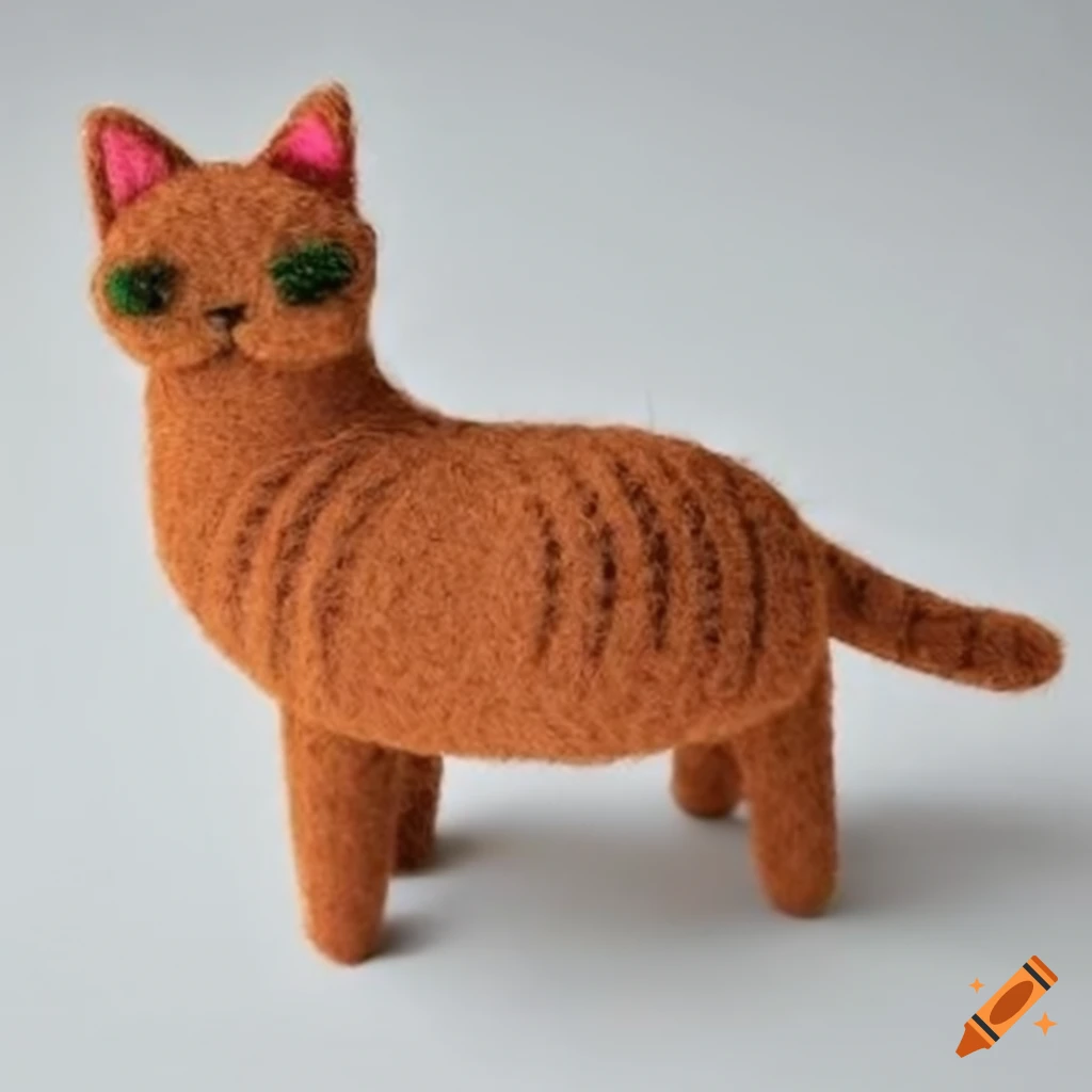 Felt cat on Craiyon
