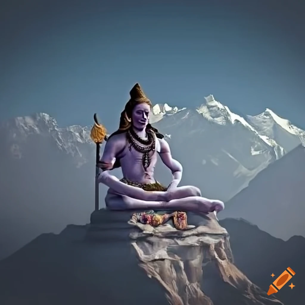 Shiva in himalayas on Craiyon