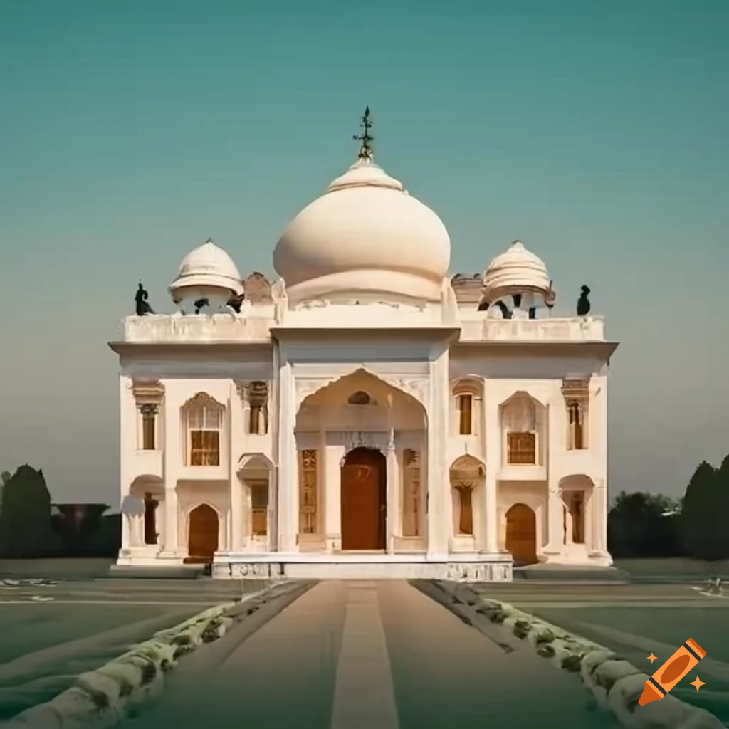 The white house in mediterranean architectural style mahal full front ...