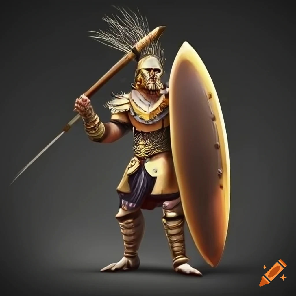 Capybara warrior king with armor, shield, sword and helmet on Craiyon