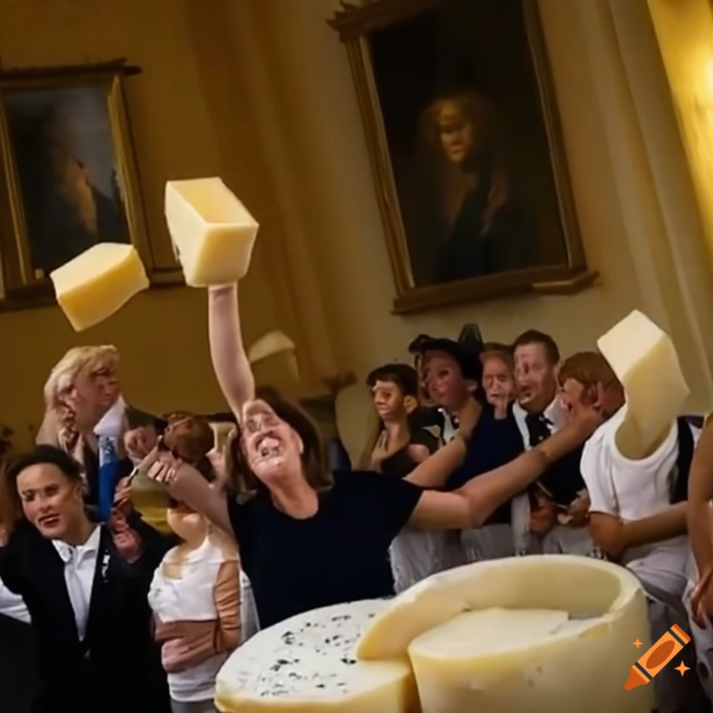 Cheese throwing contest in the white house
