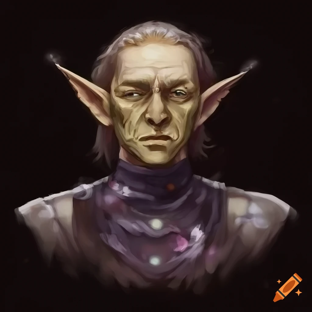 Larry elmore half length character portrait of goblin in space ...