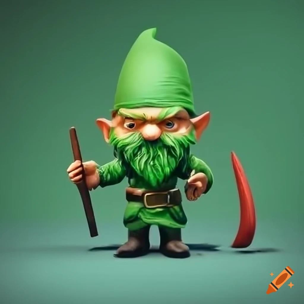 Green ninja gnome on Craiyon