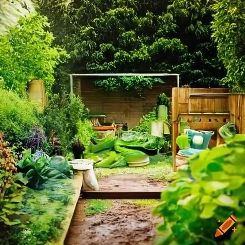 Permaculture small backyard garden