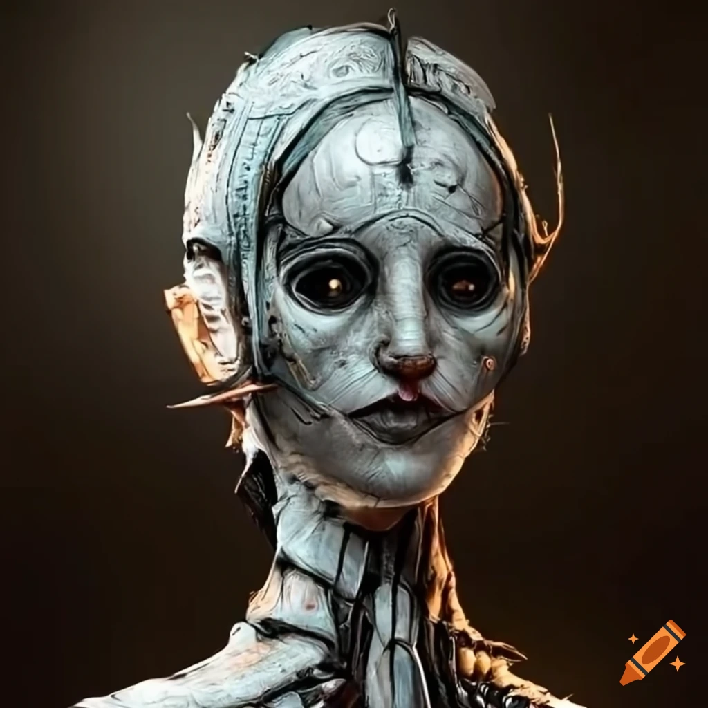 Talsius: an elegant biomechanical plant humanoid with a mask on Craiyon