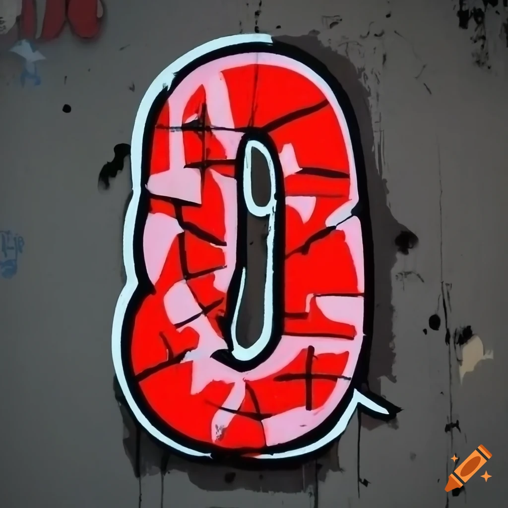 Graffiti with number 5