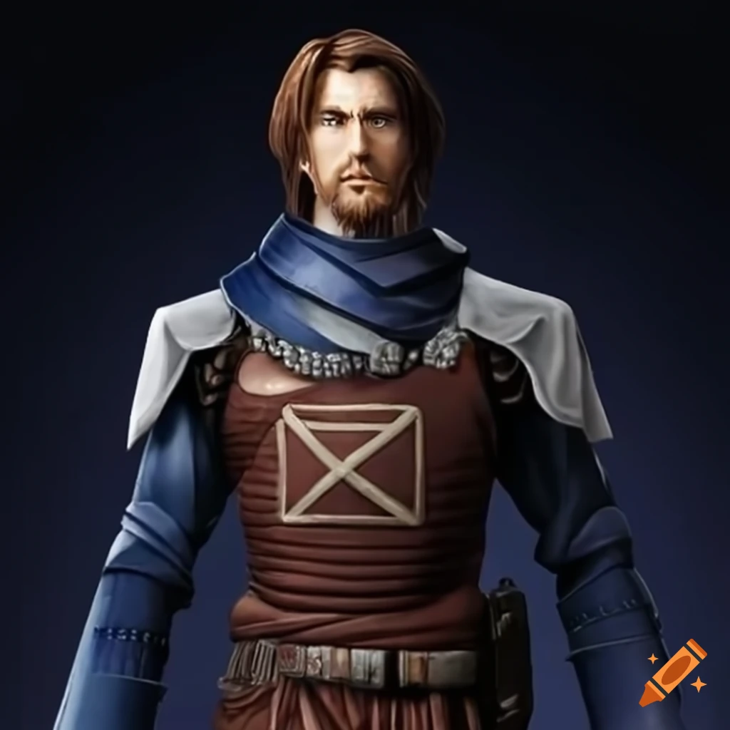 Obi wan kenobi fusion trevor belmont as blue templar armor monk with ...